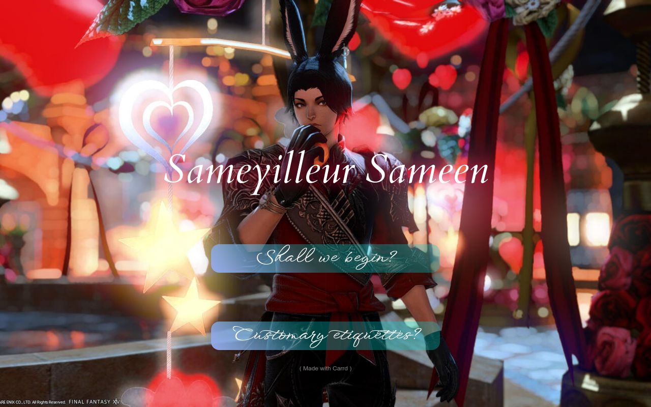 Sameyilleur Sameen's FFXIV Carrd